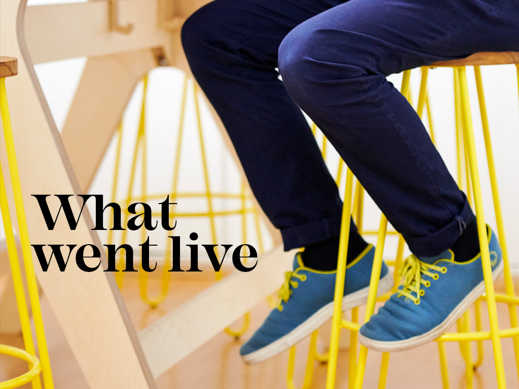 What went live – April 2020