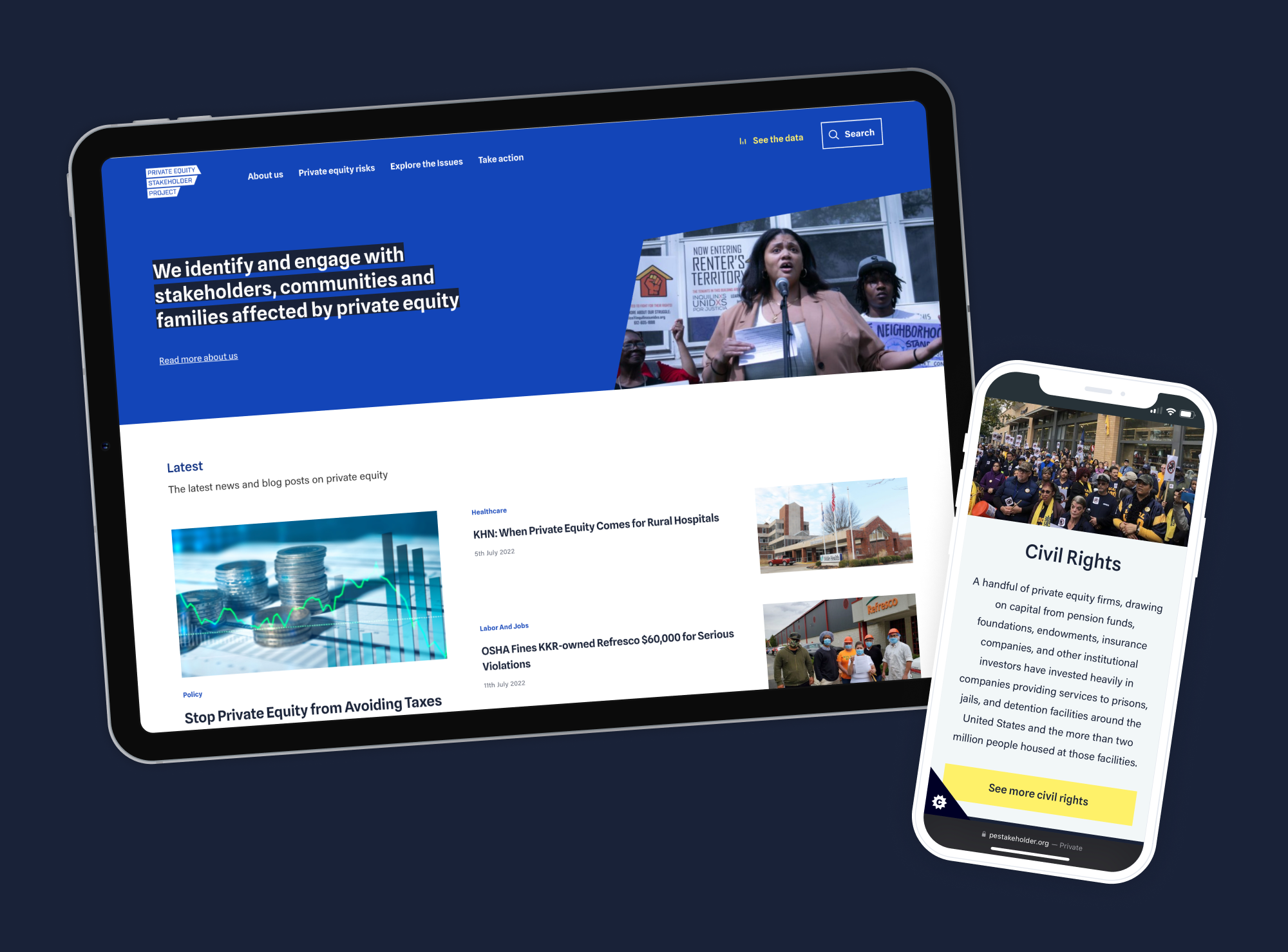 LIVE: A functional new site for the Private Equity Stakeholder Project