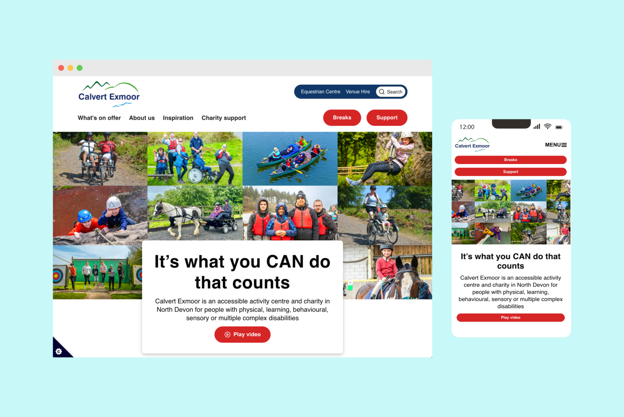 Inspired to help people with disabilities at Calvert Exmoor